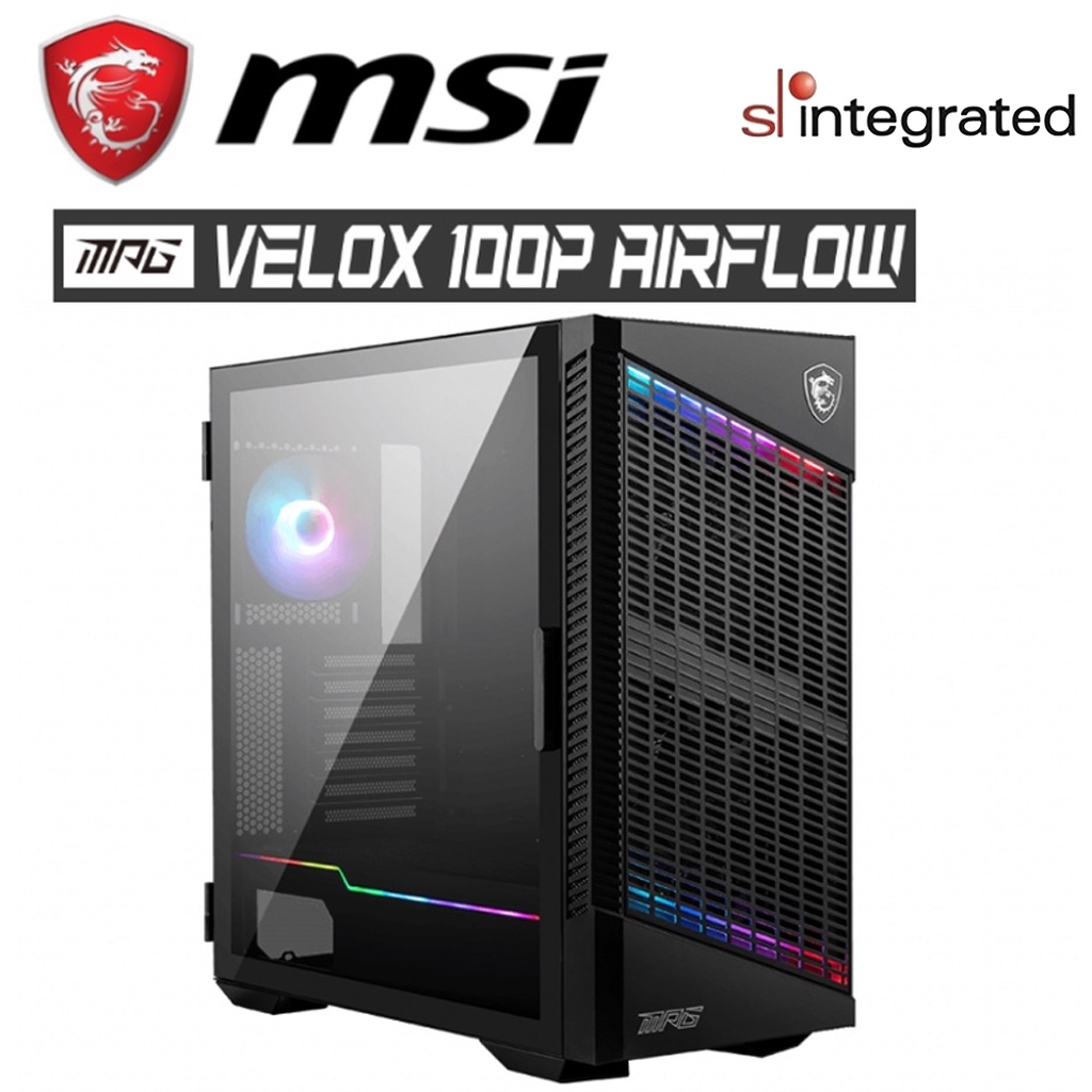 MSI MPG VELOX 100P Airflow ATX Mid-Tower Gaming Casing | Shopee Singapore