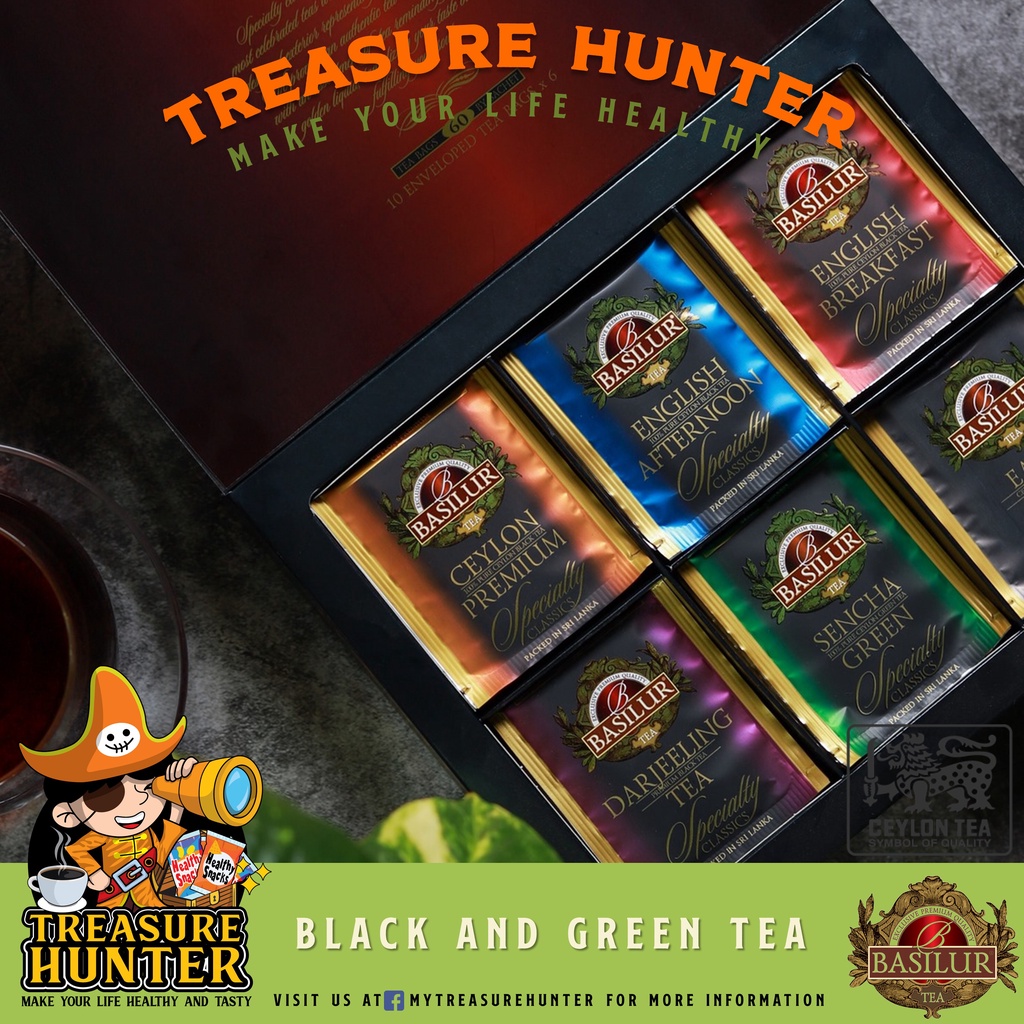 Basilur Tester Pack Premium Ceylon Black Tea Green Tea Fruit Tea ...