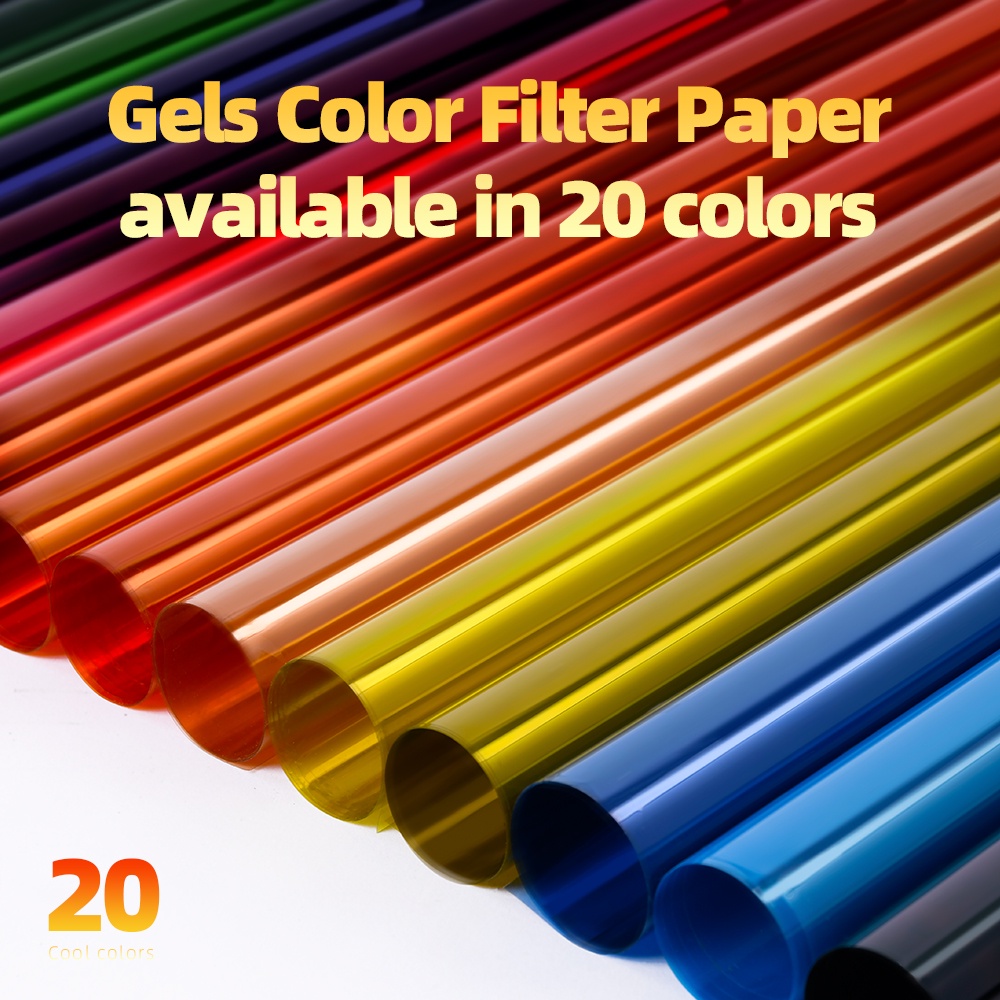 Selens 100×100cm Lighting Paper Gels Color Filter with 4 clamps 39in× ...