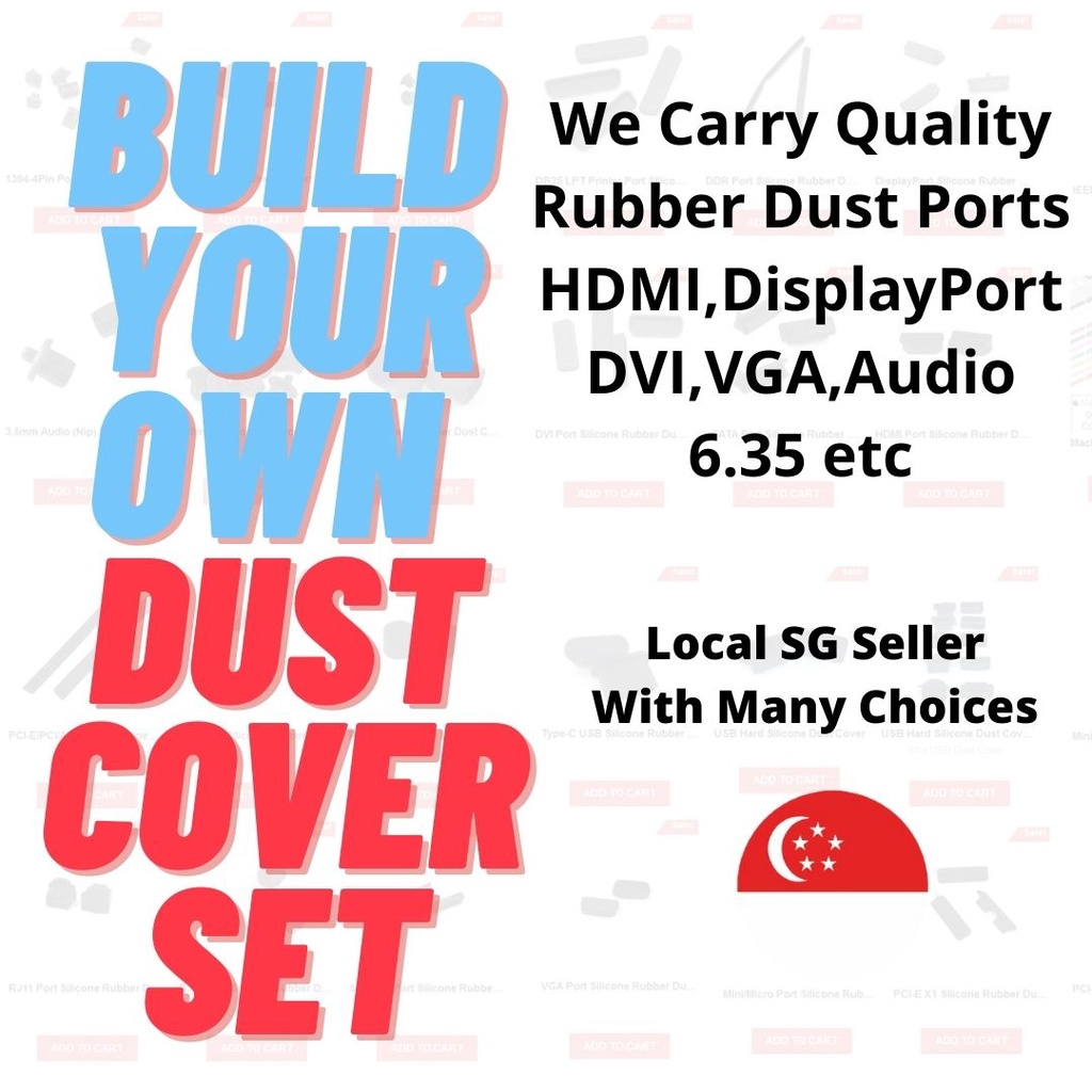 PC Port Dust Cover |HDMI|Audio|Display Port|BNC|DVI|PS2|RCA|RJ11|RJ45 ...