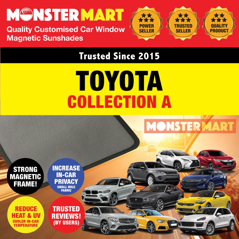 Magnetic Sunshades - CA2B Toyota (Camry Vios Altis CHR Harrier Axio ...