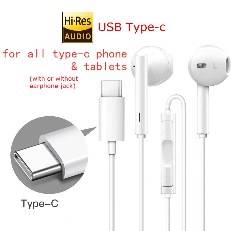 BUY 1 GET 1 FREE Type-C Earphones In Ear earphone Wired Headset With ...