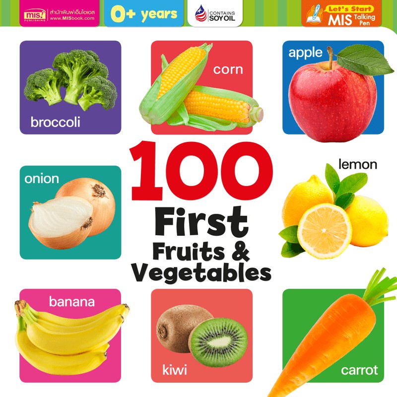 MISBOOK 100 First Fruits & Vegetables Board Book (Board Book) | Shopee ...