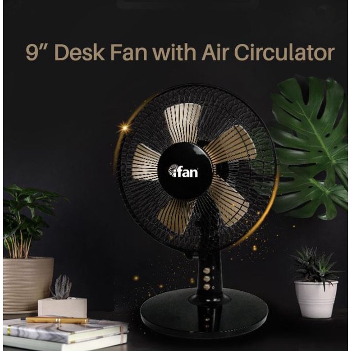 PowerPac iFan Portable Desk Fan 9" Table Fan with Air Circulator (IF404 ...