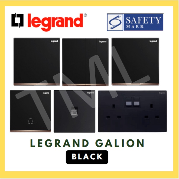 Legrand Galion Matt Black Switch Socket TML | Shopee Singapore