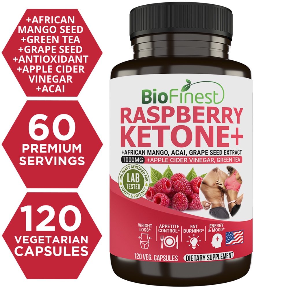 Biofinest Raspberry Ketones 1000mg Supplement - African Mango Apple ...