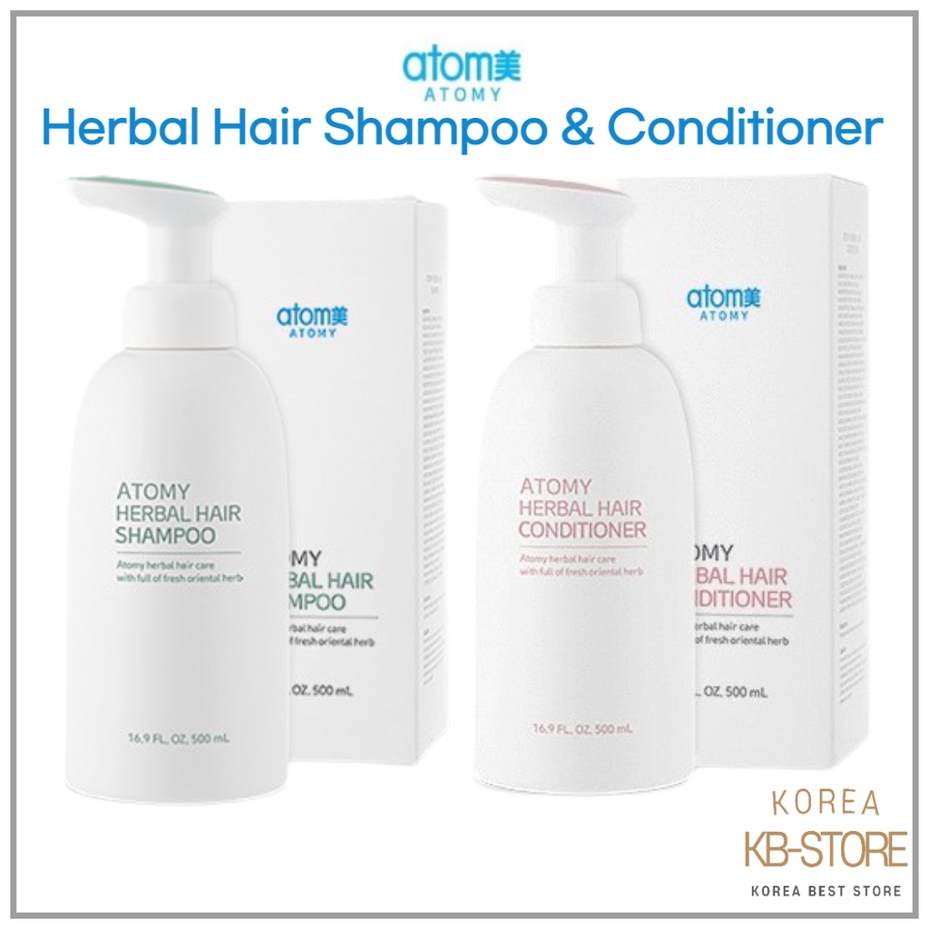 [Atomy]Herbal Hair Shampoo & Conditioner 500ml | Shopee Singapore