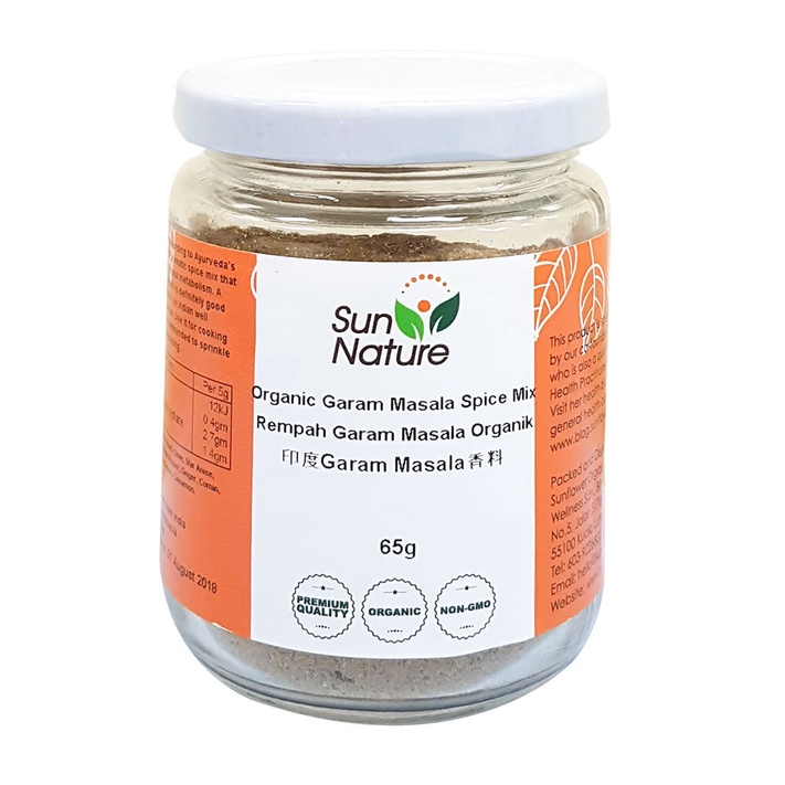 Sun Nature - Organic Garam Masala Spice Mix 65G | Shopee Singapore