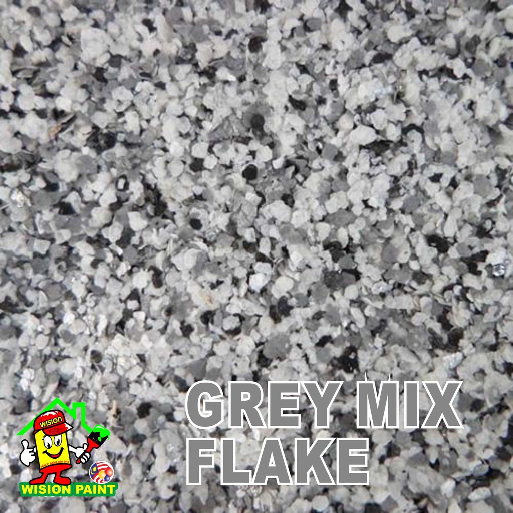 GREY MIX ( 1KG ) Colour Flake Only | For Floor Wall Serpihan Berwarna ...