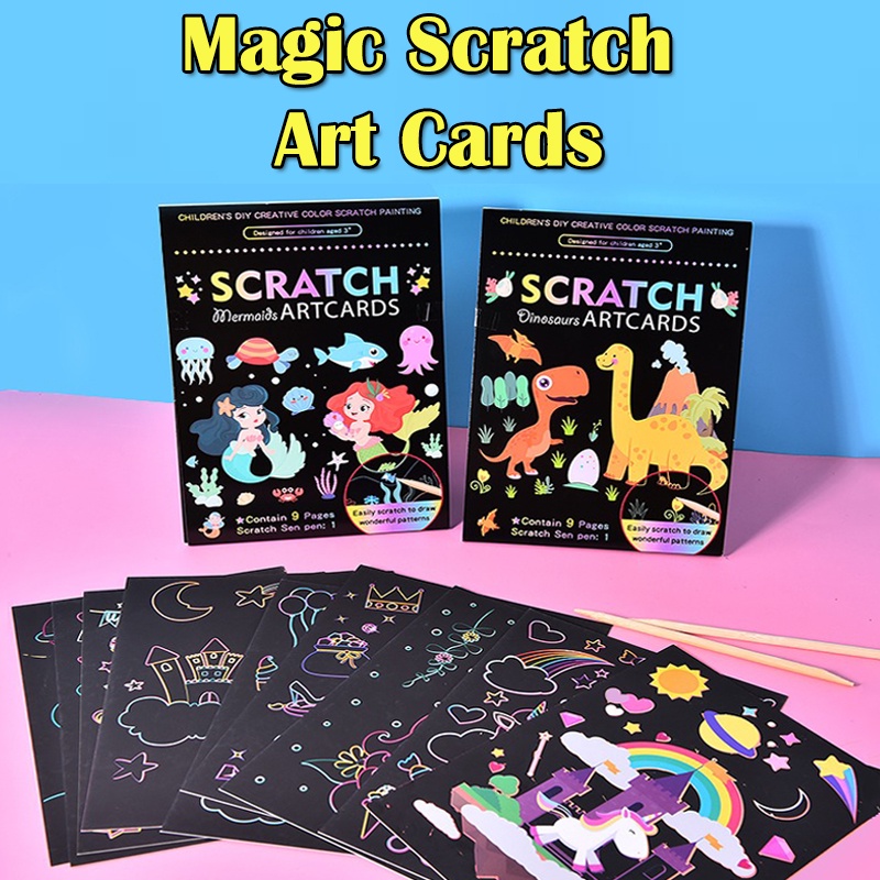 Magic Scratch Art Cards Kids Goodie Bag Gifts Children Day Gift Goodie ...