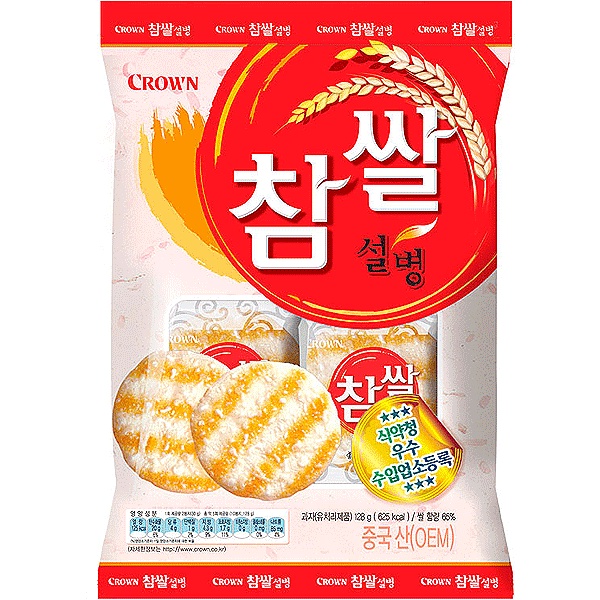 CROWN Rice cracker sweet 128g [Korean] | Shopee Singapore