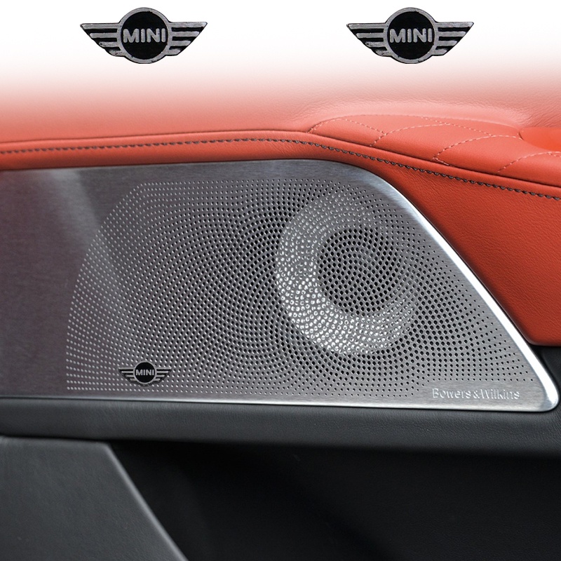 4pcs/10pcs Aluminum Car Speaker Sticker Car Logo Style Audio Decal ...