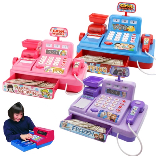 Cash Register Kids Toy Frozen Cashier Set Pretend Toys Supermarket Toys ...