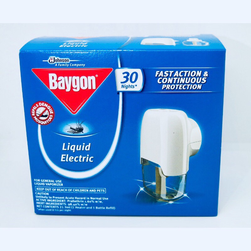 (Device + Refill!) Baygon Mosquito Liquid Electric Repeller Anti Dengue ...