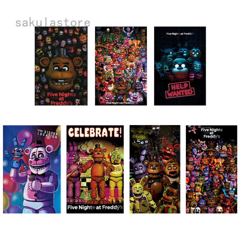 FNAF Five Nights at Freddy's A3 Silk Poster | Shopee Singapore