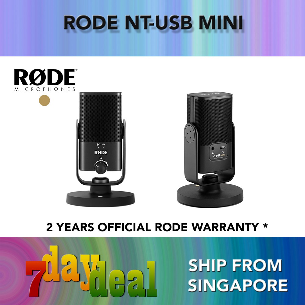 Rode NT-USB Mini Compact Studio Quality USB Microphone (NTUSB NT USB ...
