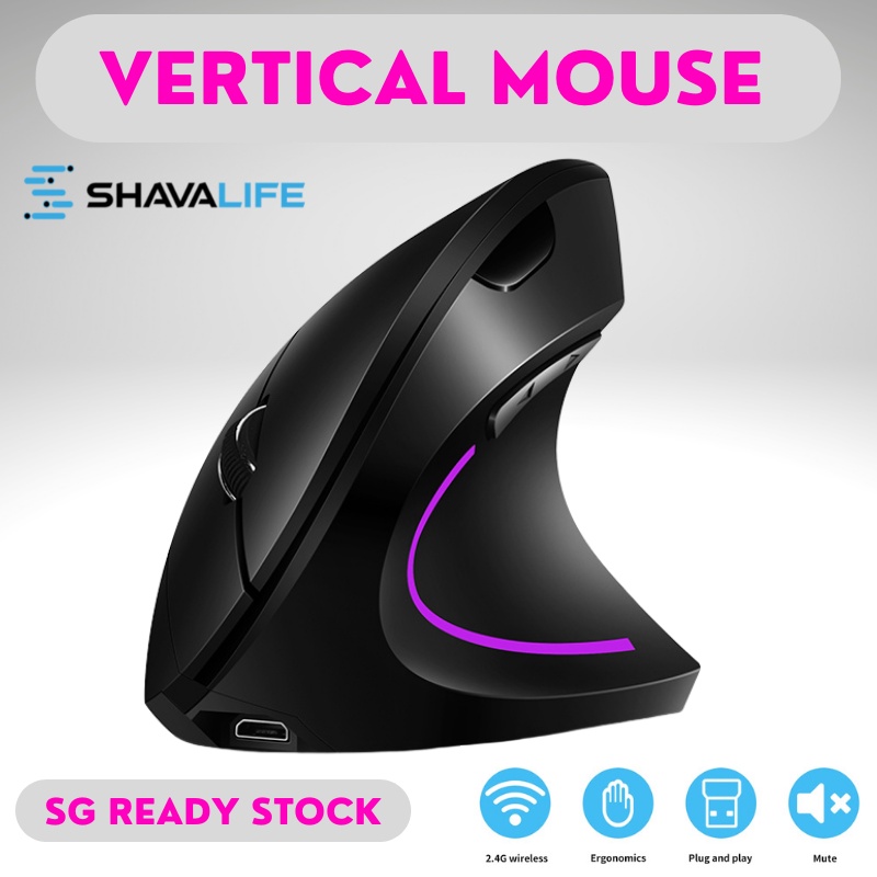 Ergonomic Mouse Wireless Mice,Rechargeable Vertical Mouse with USB ...