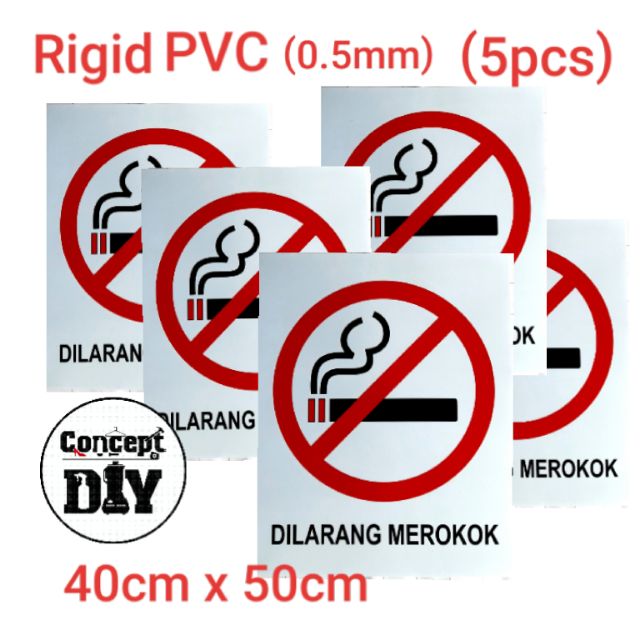 Dilarang Merokok Rigid PVC Sign (硬片 PVC 禁止吸烟标志) | Shopee Singapore