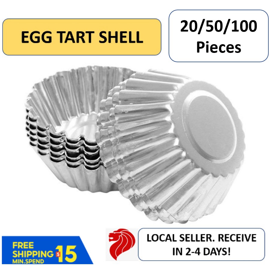 [SG SELLER] 20/50/100 pcs Disposable Egg Tart mould egg tart mold ...