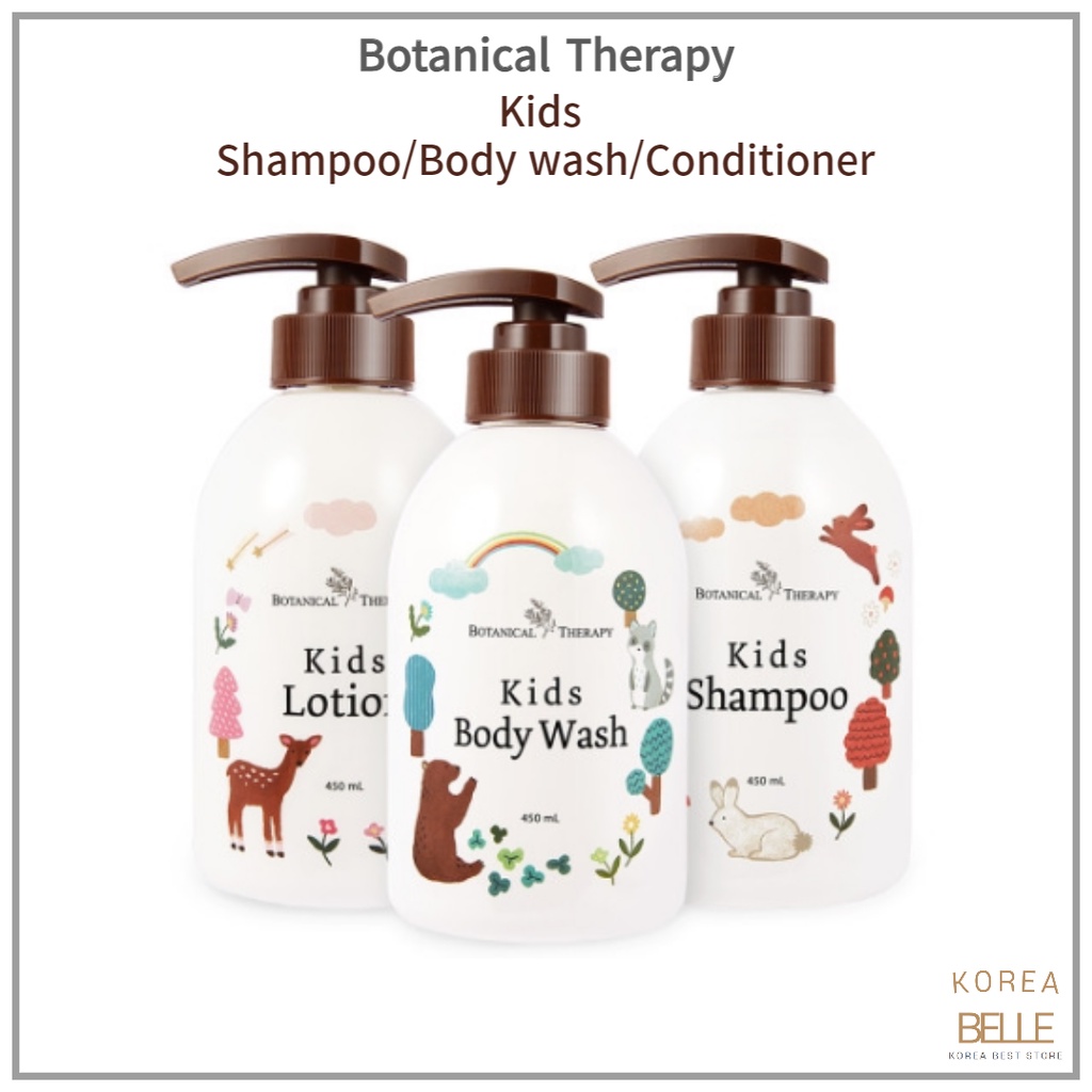 [Botanical Therapy] Kids Shampoo Conditioner Body wash BodyLotion 450ml ...