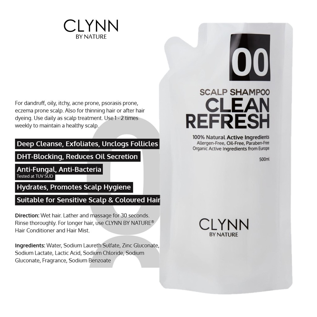 Clynn By Nature Scalp Shampoo Clean Refresh Hair Loss, Post-pregnancy ...
