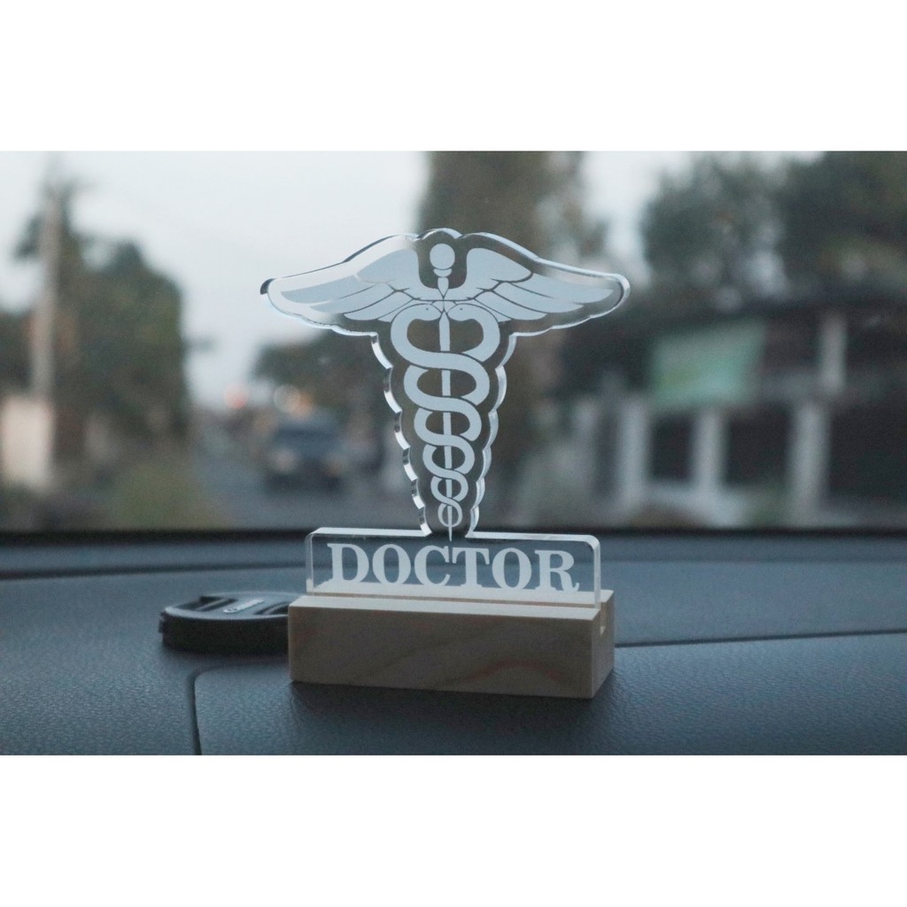 Caduceus Doctor Miniature Medical Symbol car dashboard display, study ...