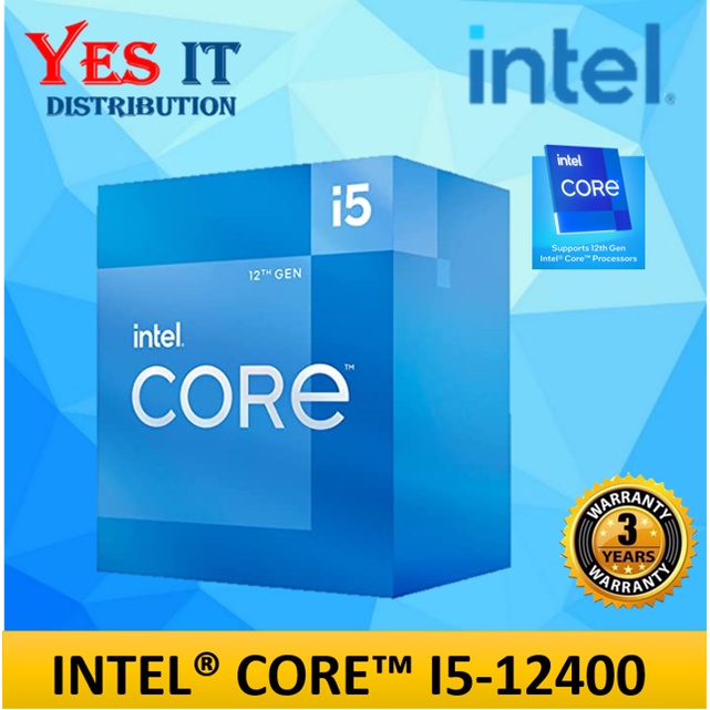 INTEL CORE I5-12400 12th GEN 18M CACHE UP TO 4.40GHz DESKTOP PROCESSOR ...