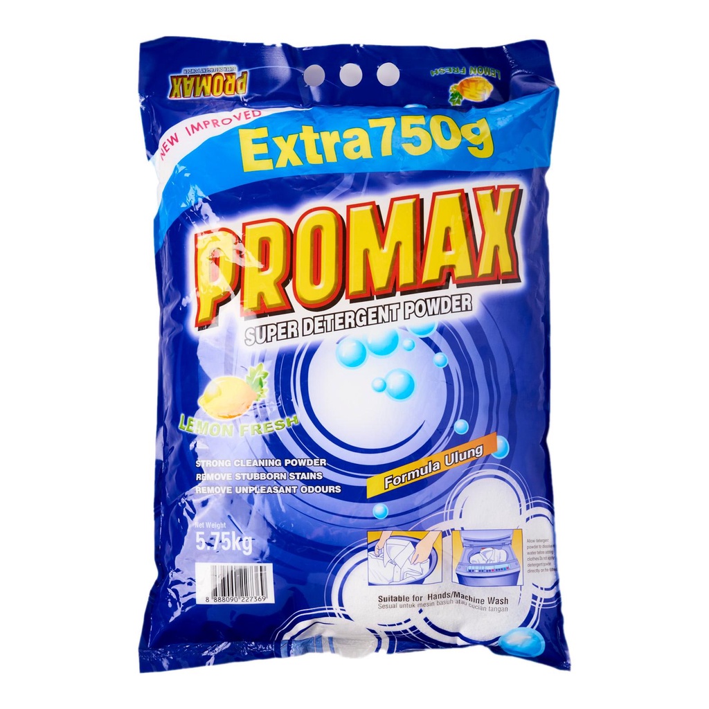 Promax Super Detergent Powder Lemon Fresh (5.75kg) | Shopee Singapore