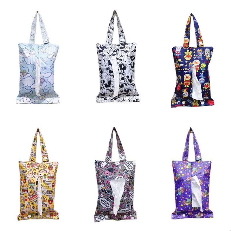 Wet Tissue Pouch Car Tissue Holder Cartoon Simple Hanging Home Car ...