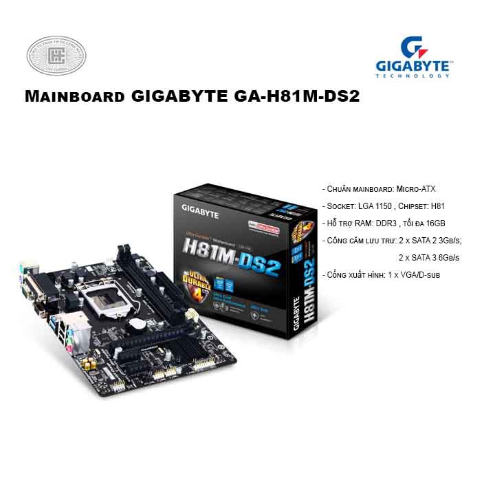 Gigabyte GA-H81M-DS2 Desktop Mainboard New full box | Shopee Singapore