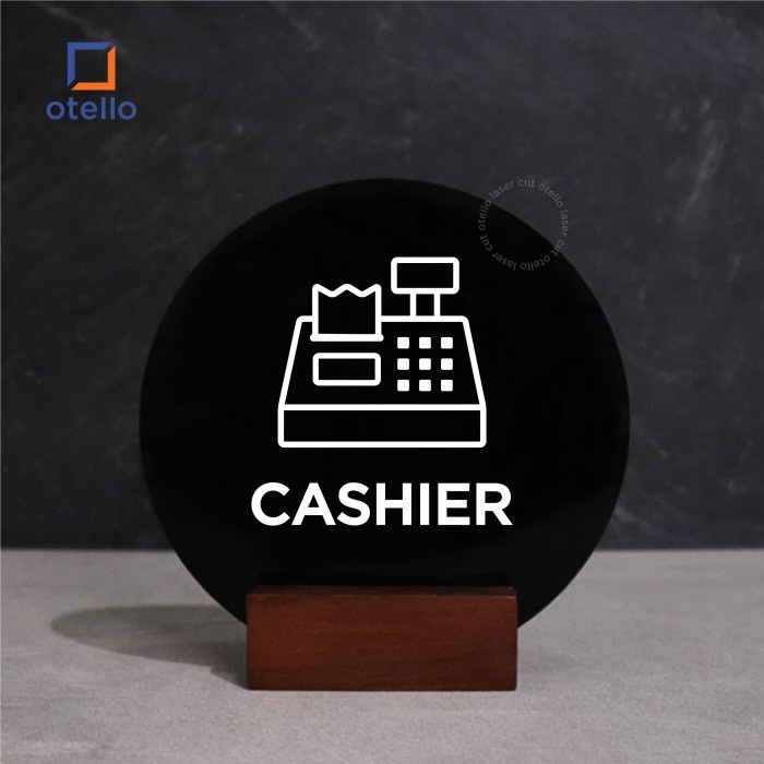 Cashier Sign Board Acrylic Cashier Table Signage Acrylic Sitting Shop ...