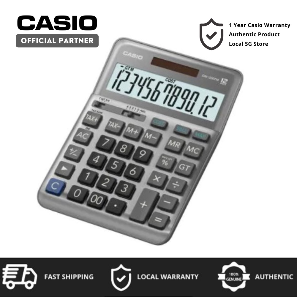 Casio DM-1200FM Business 12 Digits Desktop Calculator with Extra LARGE ...