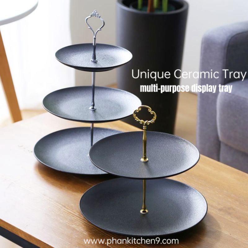 Ceramic display stand tray/multipurpose trays/3 tiers display stand ...