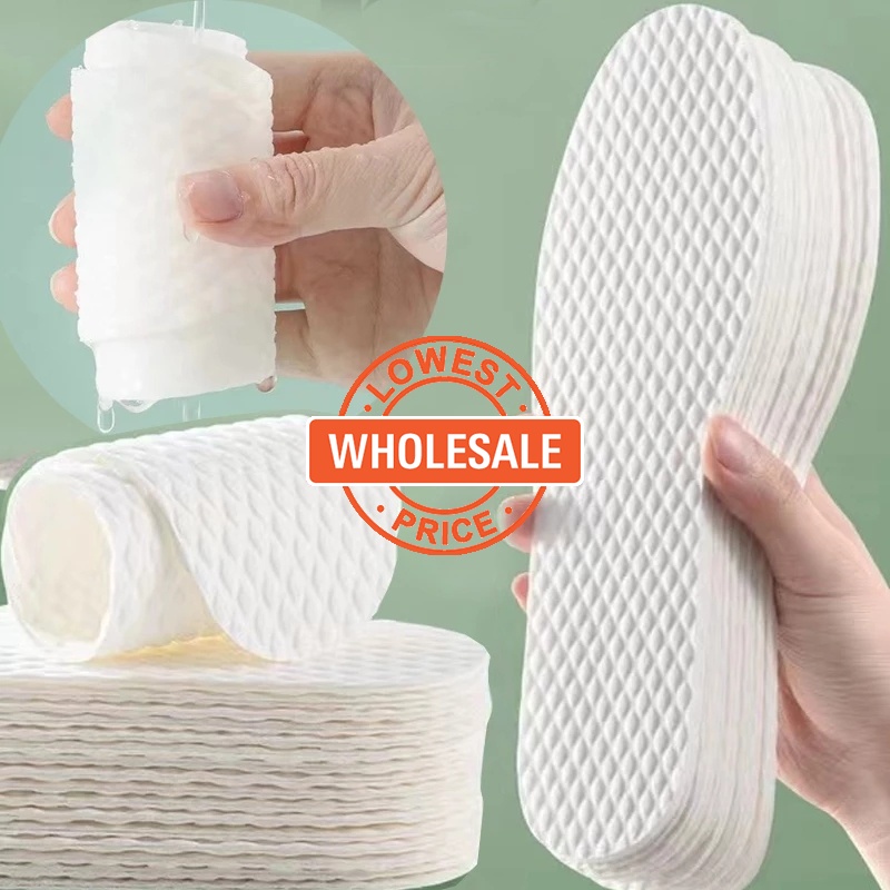 [Wholesale Price]1 Pair Women Men Summer Disposable Wood Pulp Insoles ...
