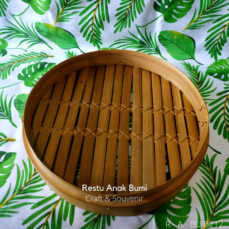 (B212A) Klakat Bamboo Container 35cm|Dimsum|Steamer|Food Place|Serving ...