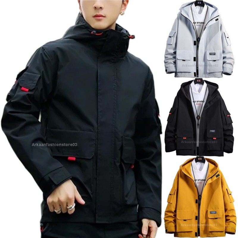 Men's Waterproof Hoodie Jacket / Original Premium Four Focket Mountain ...