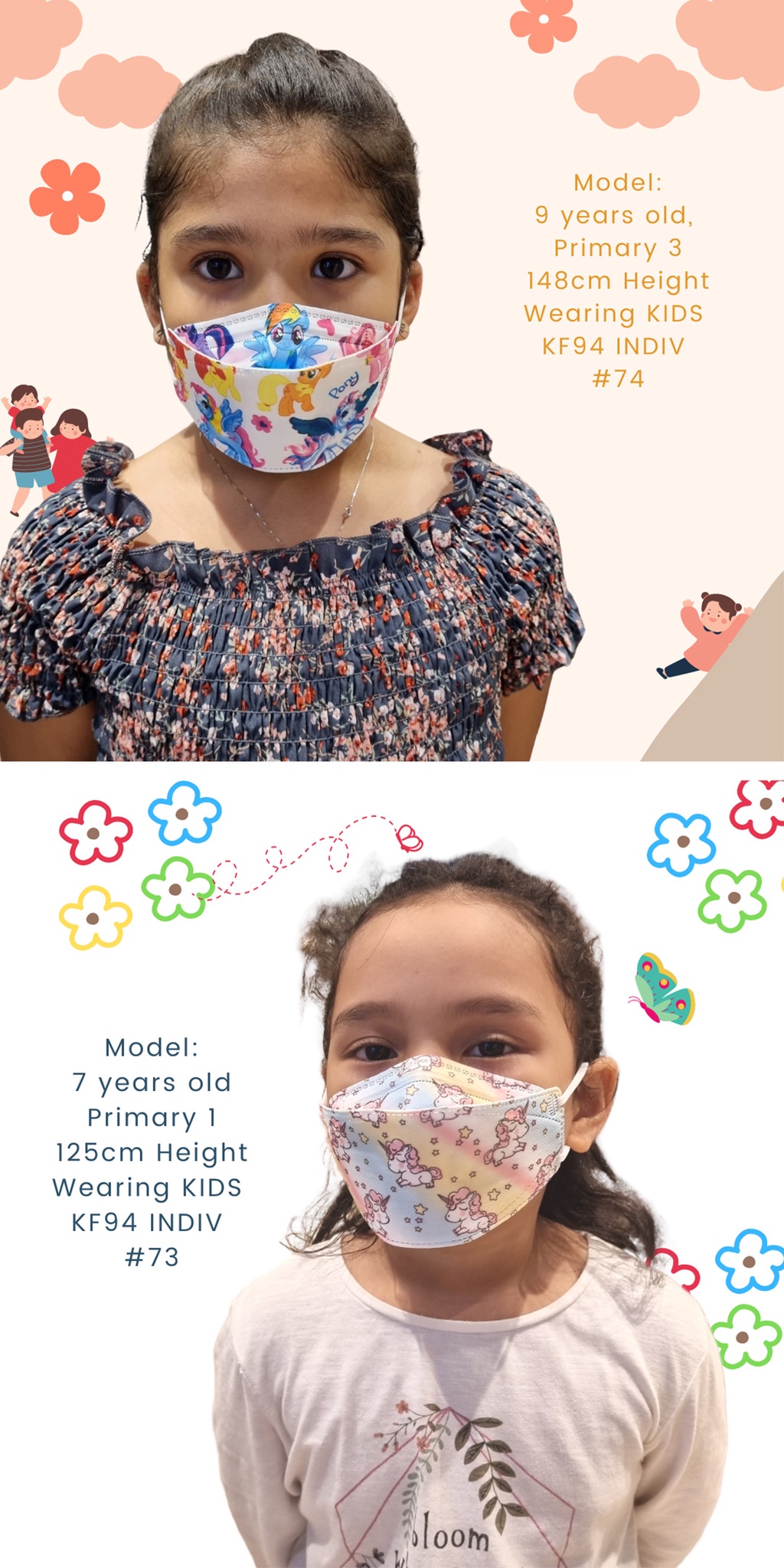 mixshop NEW DESIGNS KF94 KIDS MASK, INDIVIDUAL PACKAING, BFE>99%, SG ...