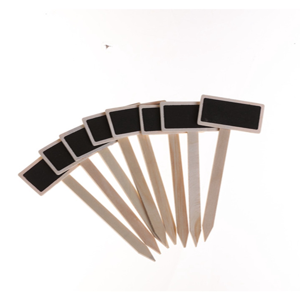 Mini Wood Chalkboard Stakes Wooden Plant Tags Markers Blackboard Garden ...