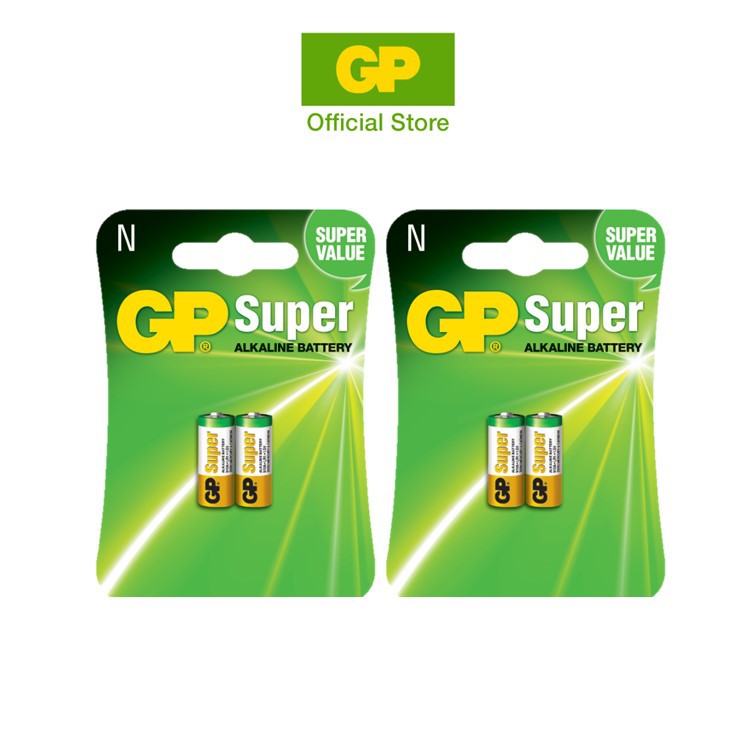 GP Super Alkaline 2 Size N /LR1/E90/910A Battery (2 card bundle ...