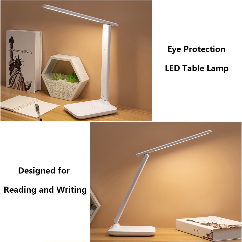 (SG Stock) USB LED Light Rechargeable Desk Table Lamp Touch Control ...