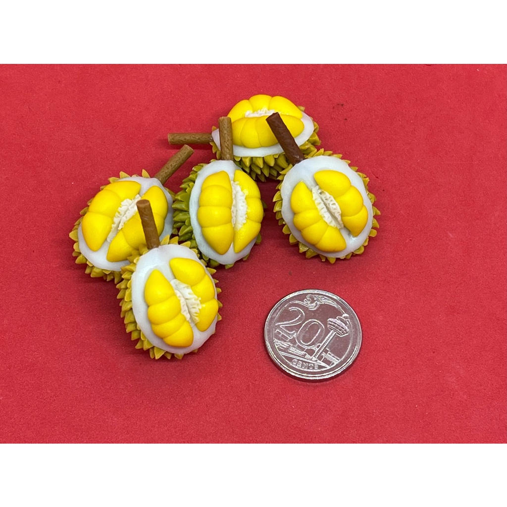 Handmade Miniature Tropical Fruit Durian, Dollhouse fresh fruits ...