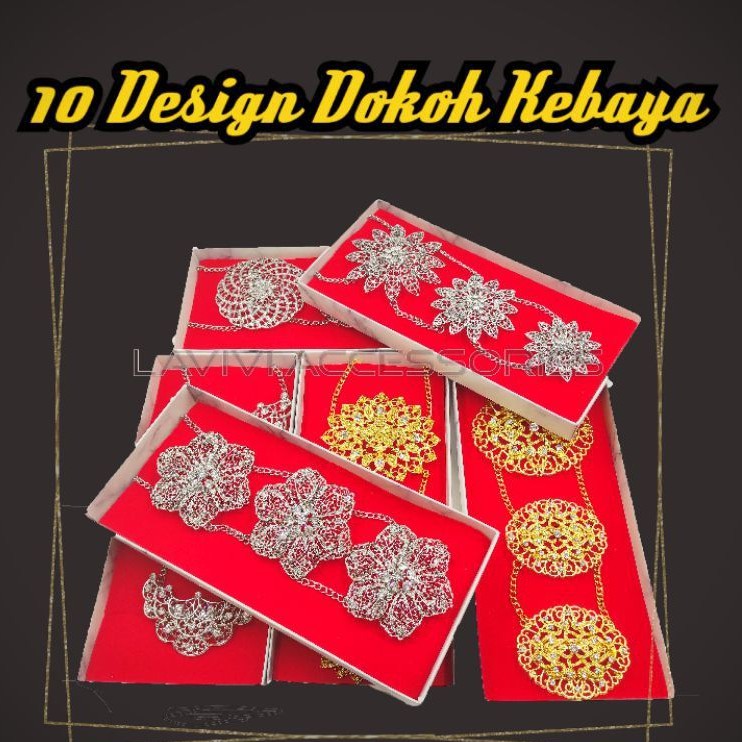 Brooch Kerongsang Dokoh Kebaya Adult Chain Muslimah (Pin Behind Dokoh ...