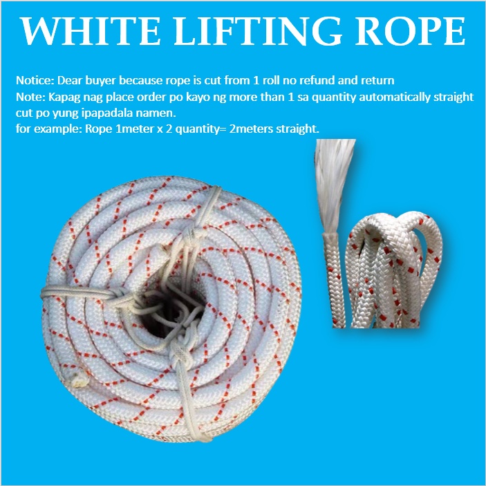 2m-5m 8mm-12mm White Lifting Rope Safety Rope, Braided Rope ...