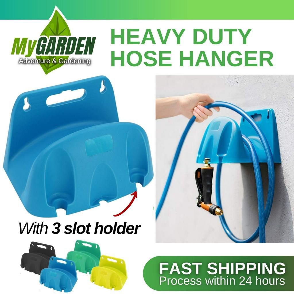 Heavy Duty Hose Hanger Pipes Reel Style Holder Wall Mounted Fence ...