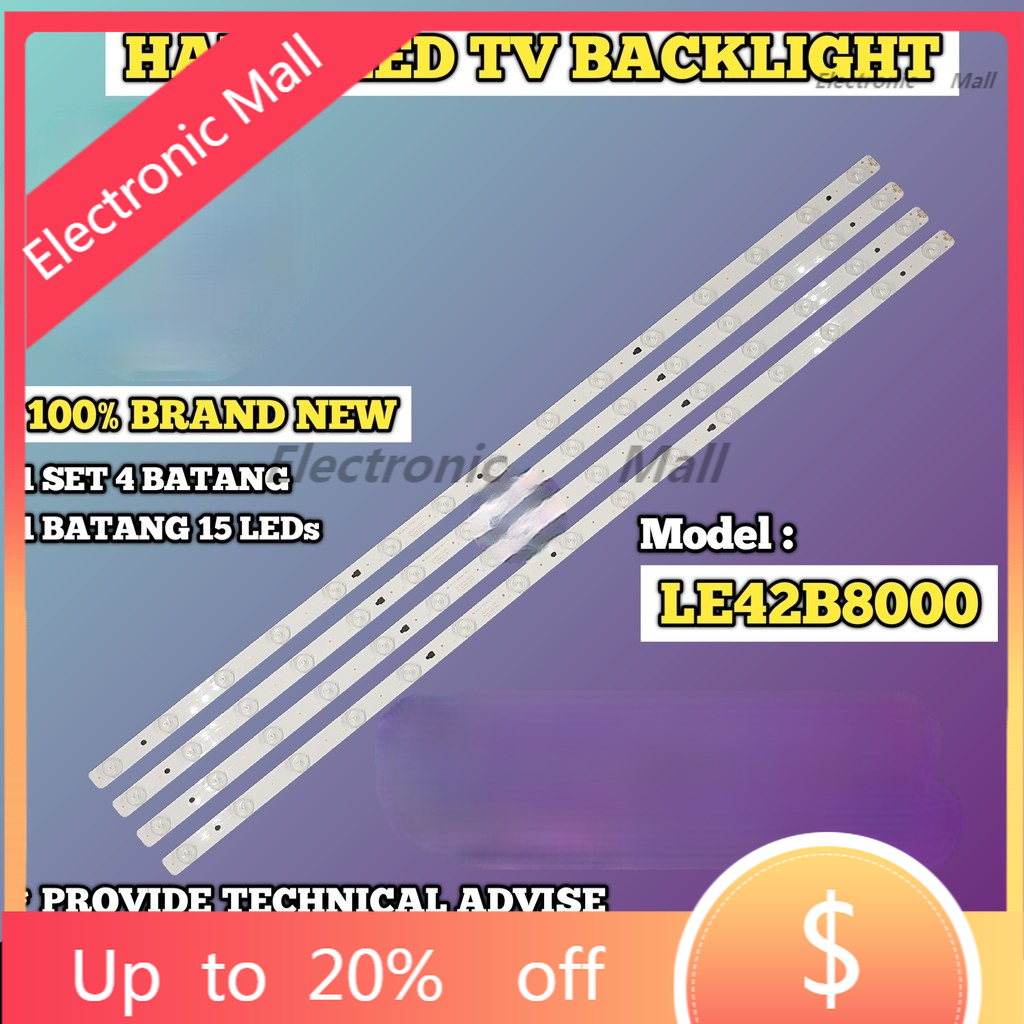 strip LE42B8000 backlight tv HAIER 42 INCH LED BACKLIGHT ( LAMPU TV ...
