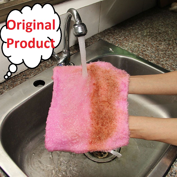 Korean Wonder Cleaning Cloth Natural Wood Fiber Stain Resistance ...
