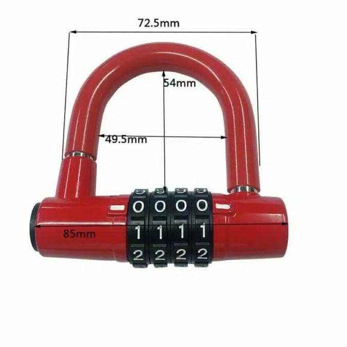 Multifunctional Lock Padlock Number Code Number Lock Motorcycle Fence ...