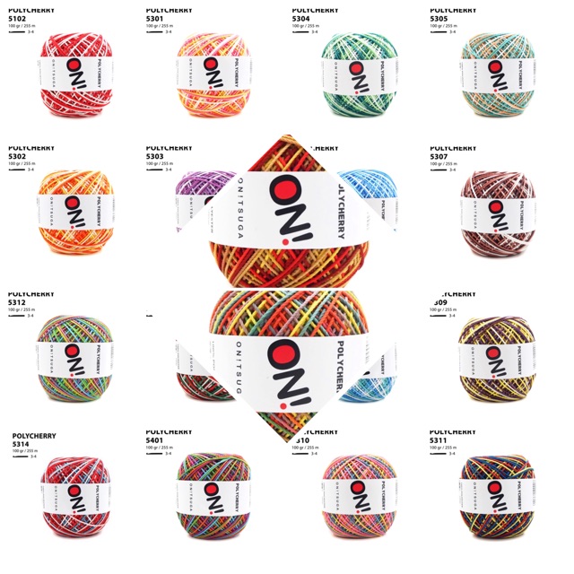Onitsuga POLI Cherry Knitting Yarn (Ombre Poly Cherry Yarn) | Shopee ...