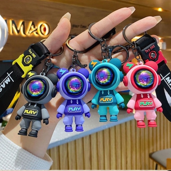 Cartoon Astronaut Keychain Spaceman Hero Miniature Toys Gift Action ...