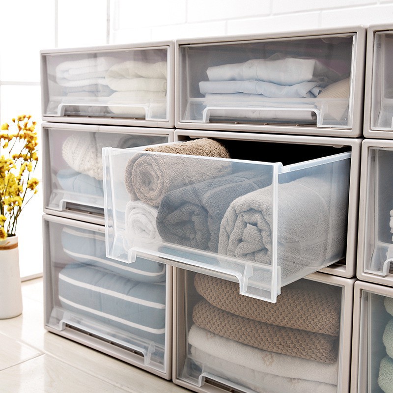 2pcs 31L set Storage box drawer organizer wardrobe box (Type L ...